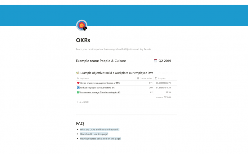 Notion OKR Template The Demio Blog